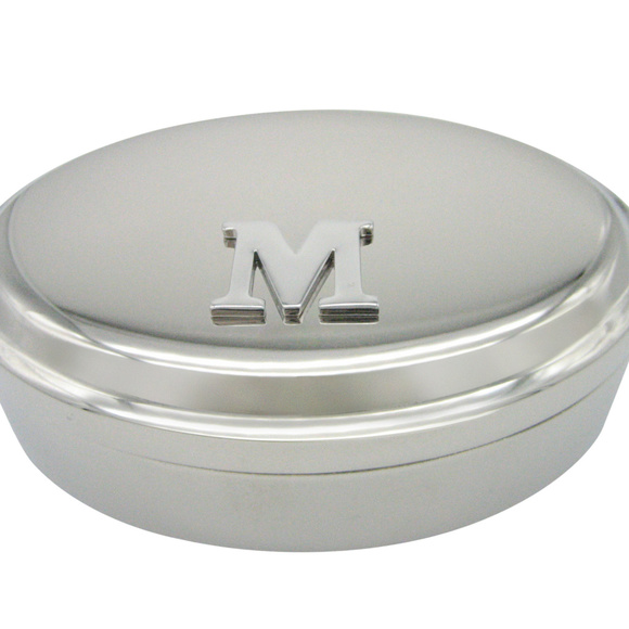 Kiola Designs | Other | Letter M Monogram Pendant Oval Trinket Jewelry ...